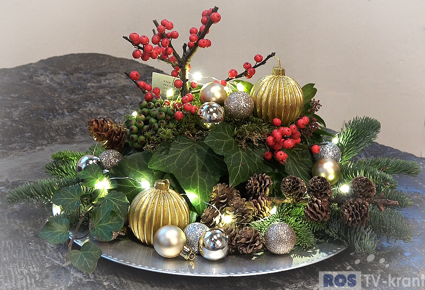 Kerst bloemschikking – TV-krant